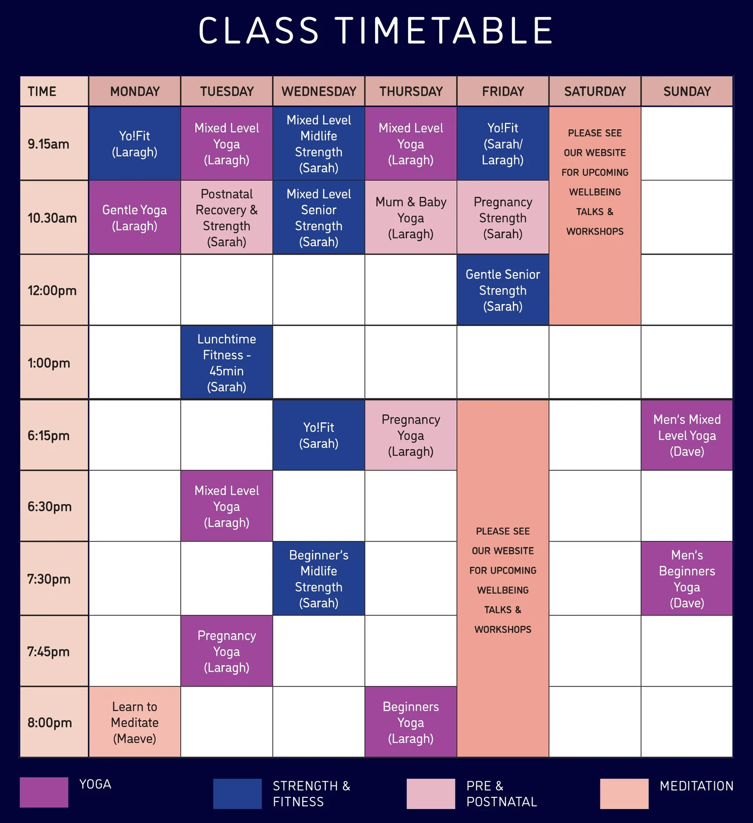 Timetable — SoulMoves