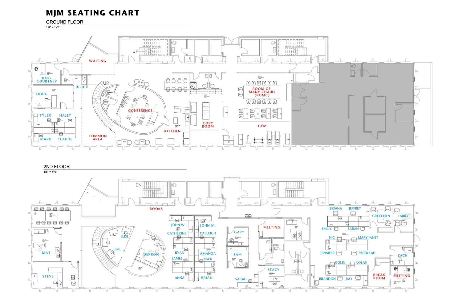 Seating Chart — MJM Architects