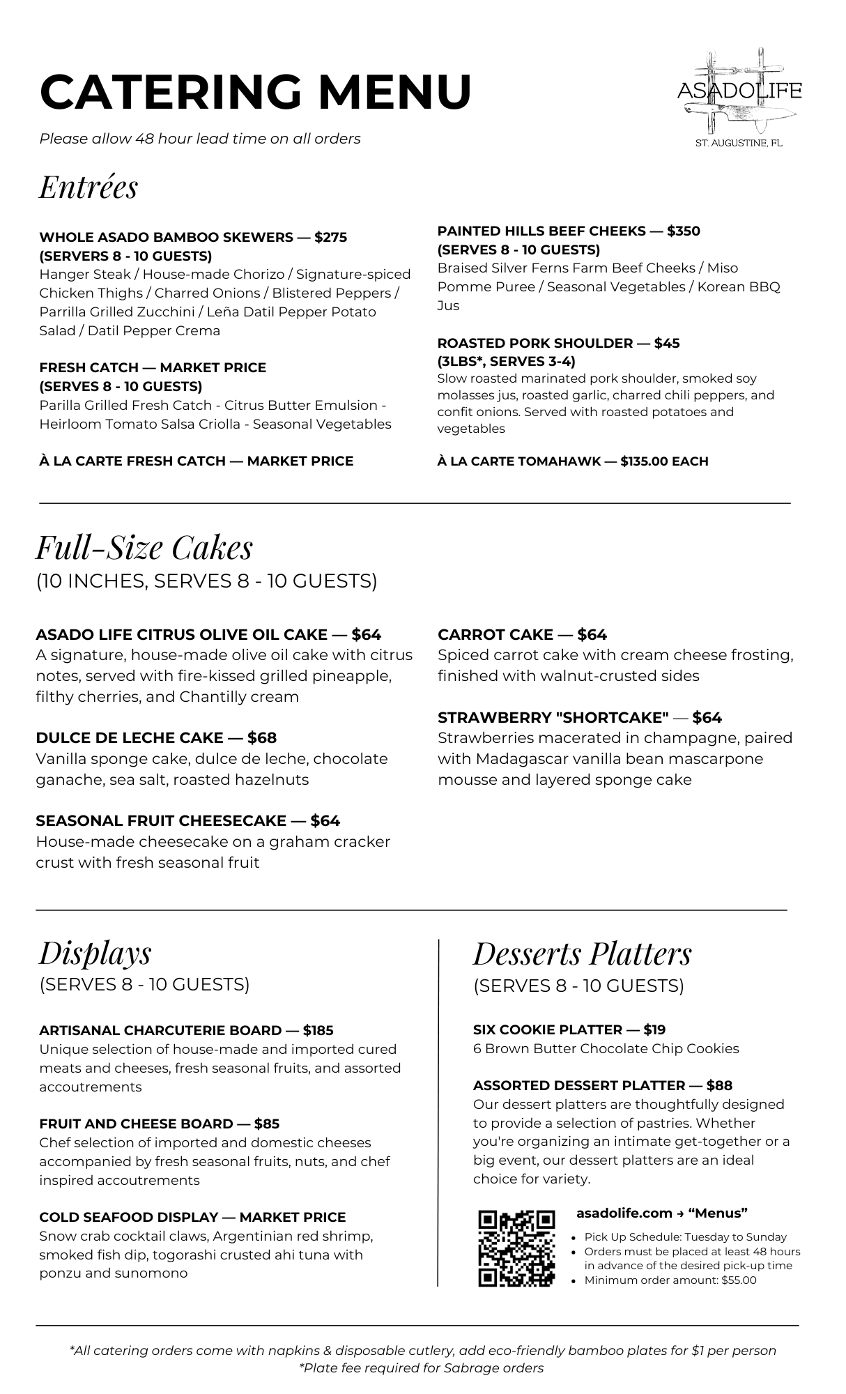 Catering Menus | Elevate Events with Catering Options — ASADO LIFE