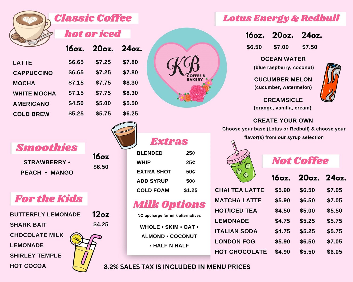 Food&Drink Menu — KB Coffee & Bakery