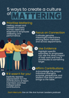 The Power of Mattering at Work — Human Leaders
