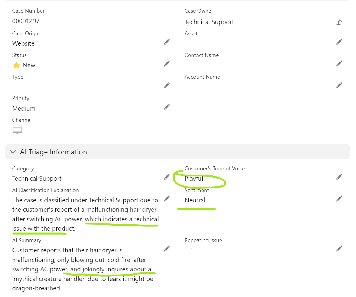 Enhancing Case Classification And Routing With Tone And Sentiment