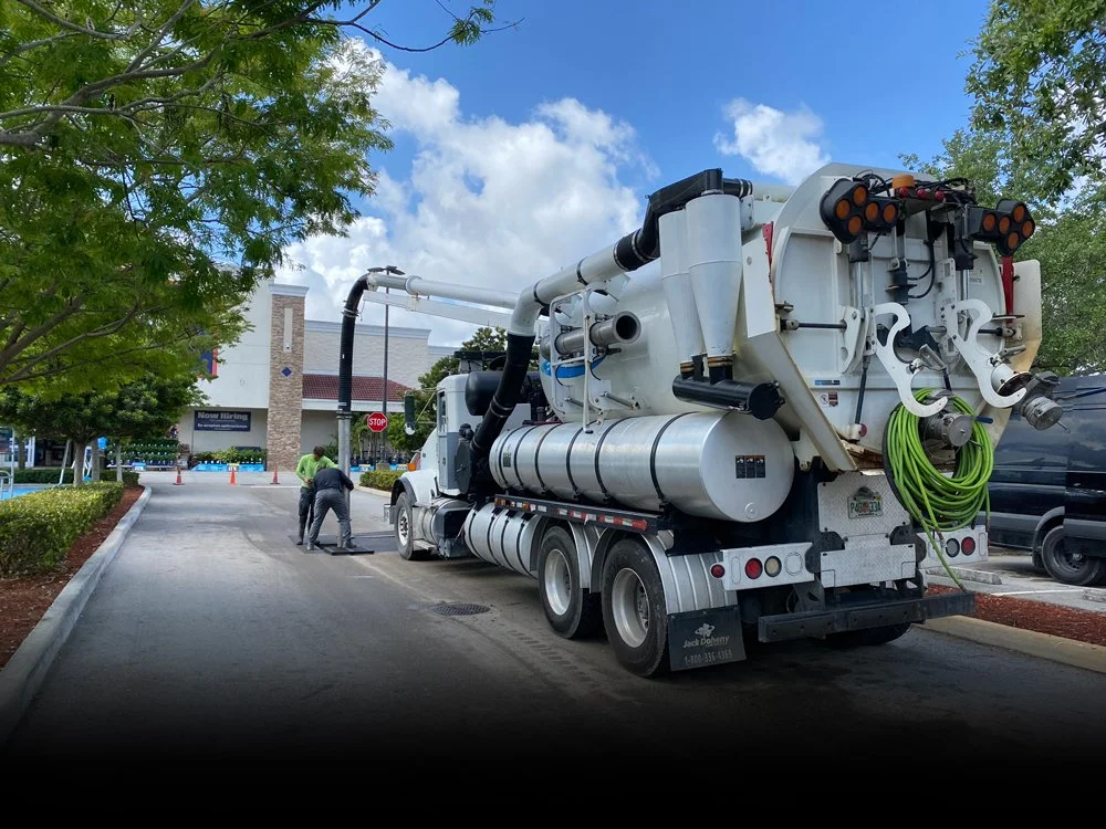 Flooded Parking Lot Drain Cleaning | Vac Truck Services in Broward ...