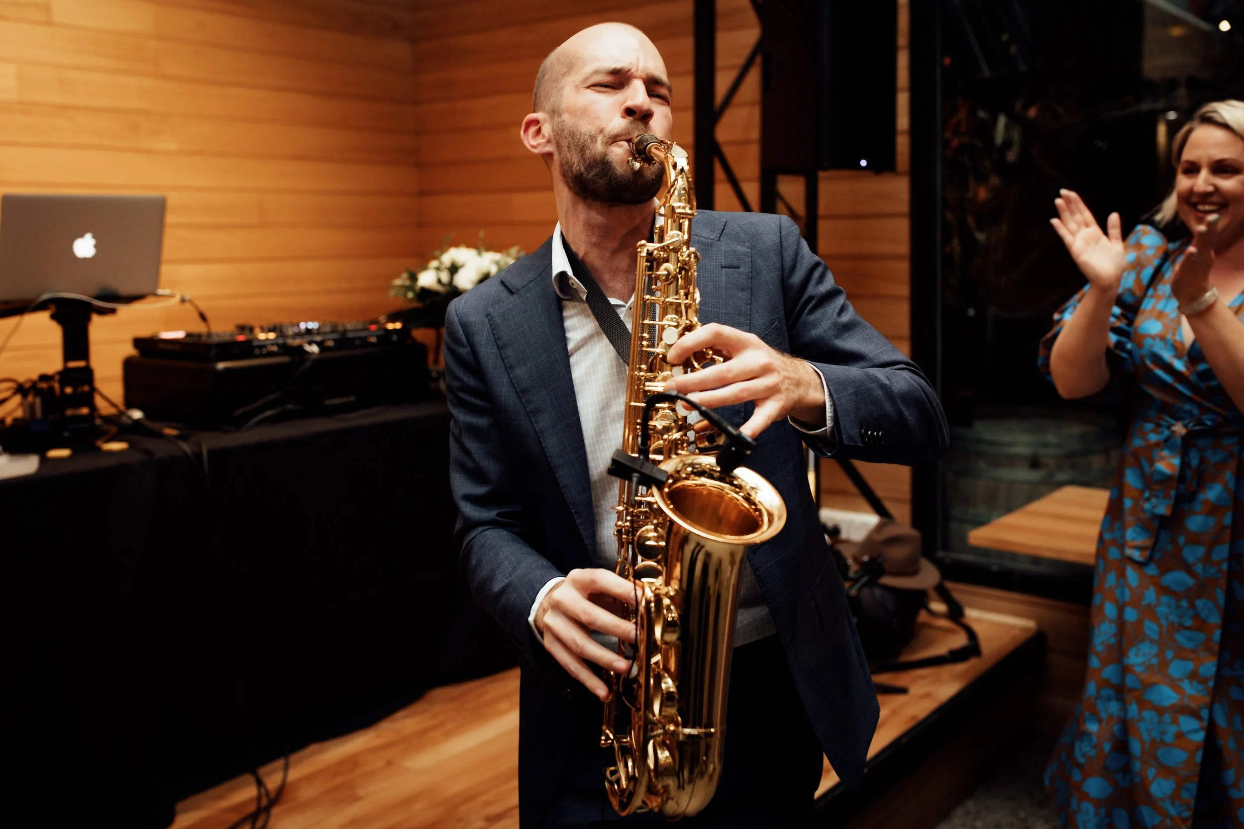 Why should I hire a DJ that also plays the sax?