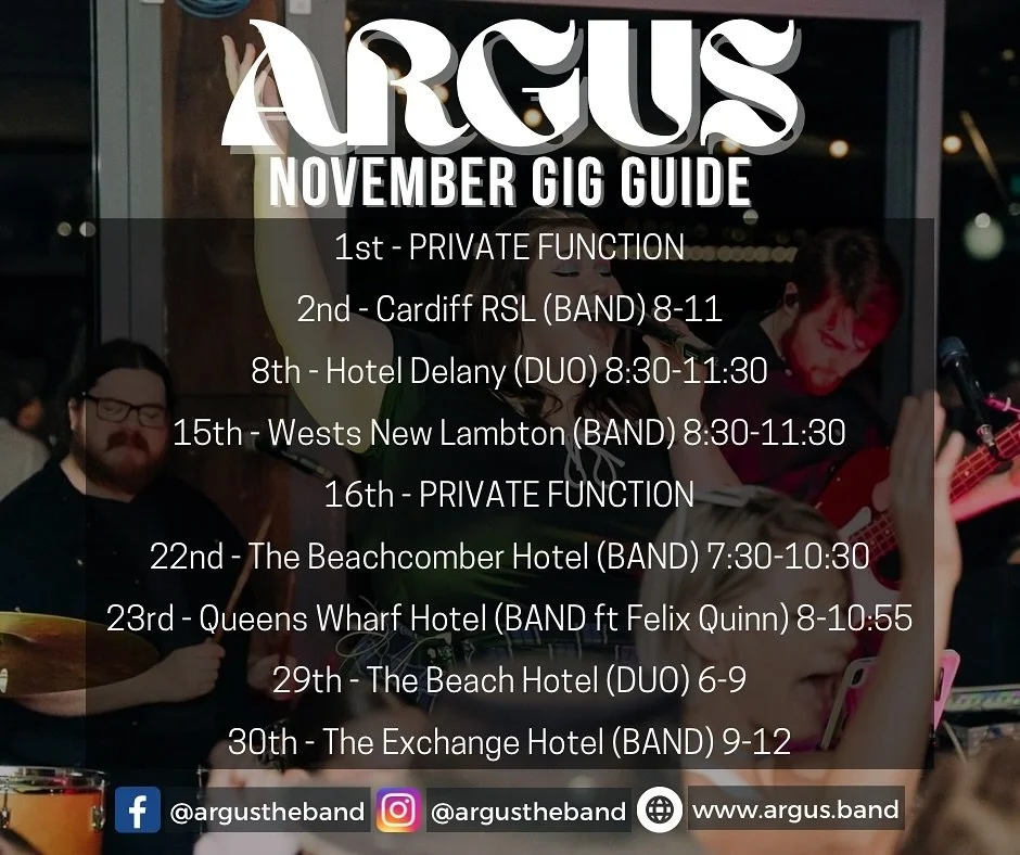 ARGUS - Wedding & Function Band