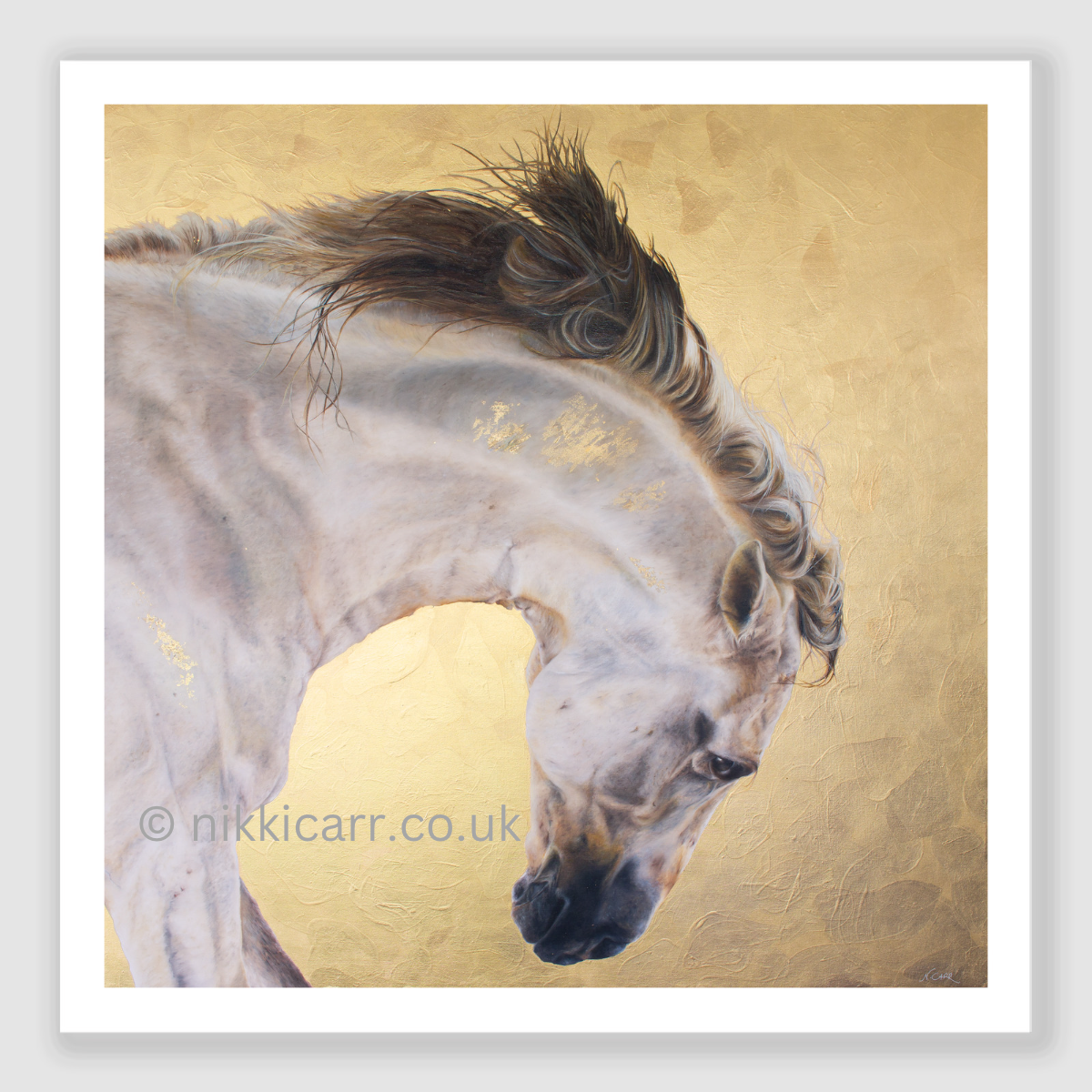 GOLDEN GIRL Gold-leaf print limited edition print by artist Nikki Carr — The Print Collection ...