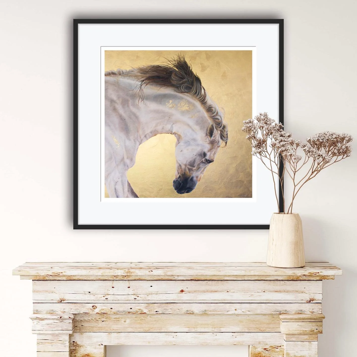 DOUBLE TROUBLE Hand-Embellished gold leaf Print from original painting ...