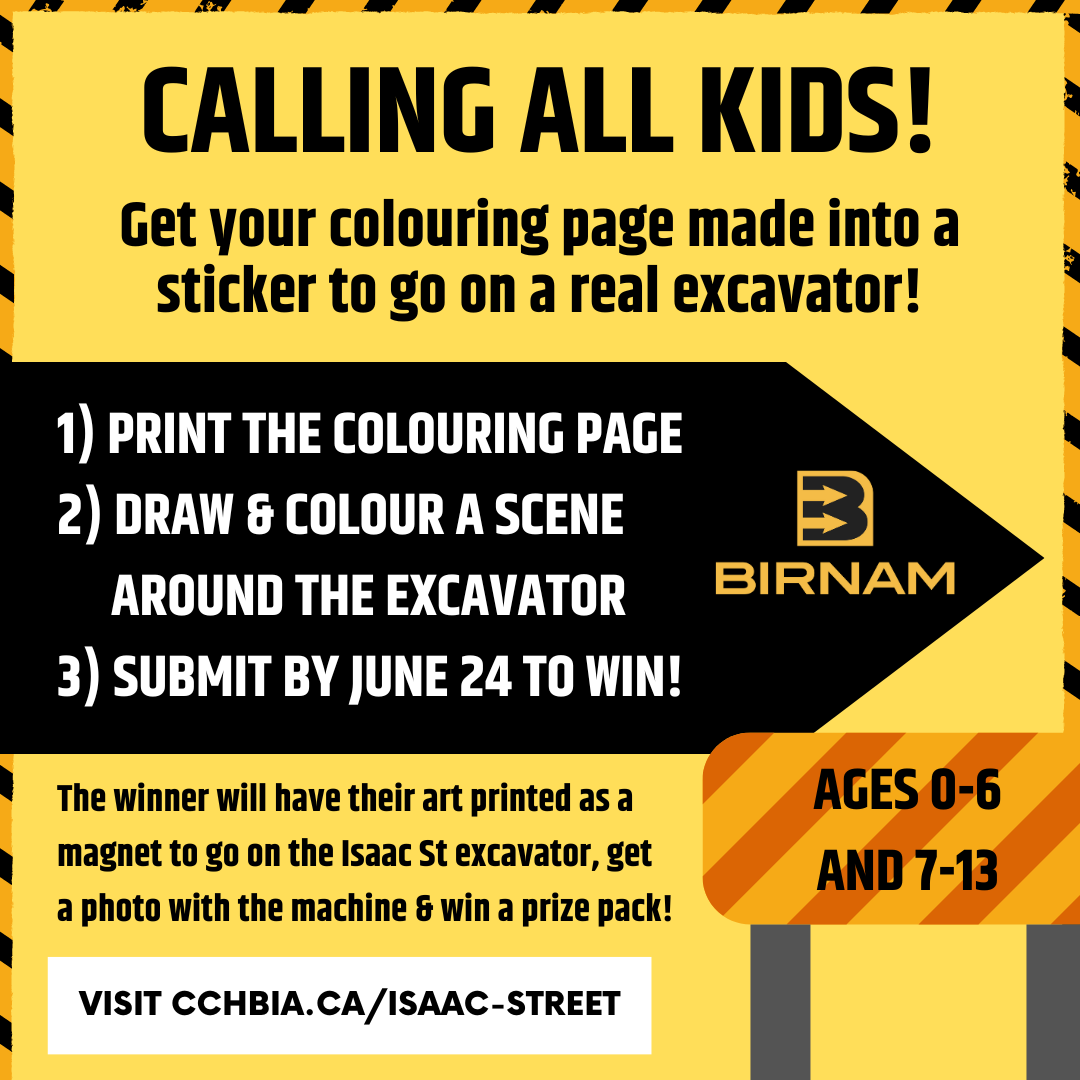 See Your Art on an Excavator Colouring Contest — Central Huron BIA