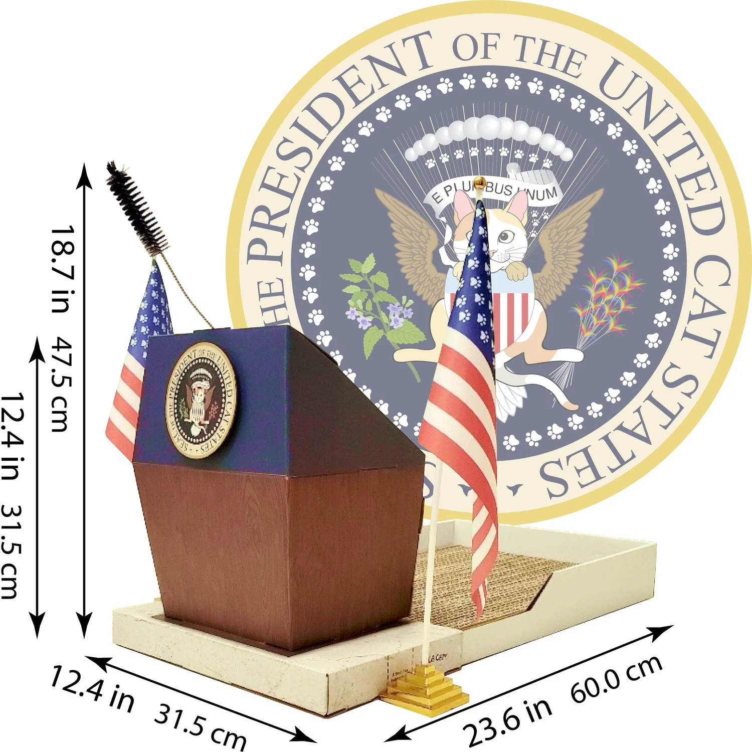 Presidential Podium Flags
