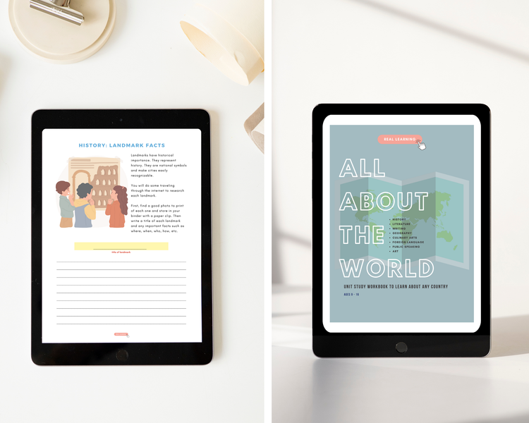 Unit Study Workbook for Any Country — REAL STARTS HERE