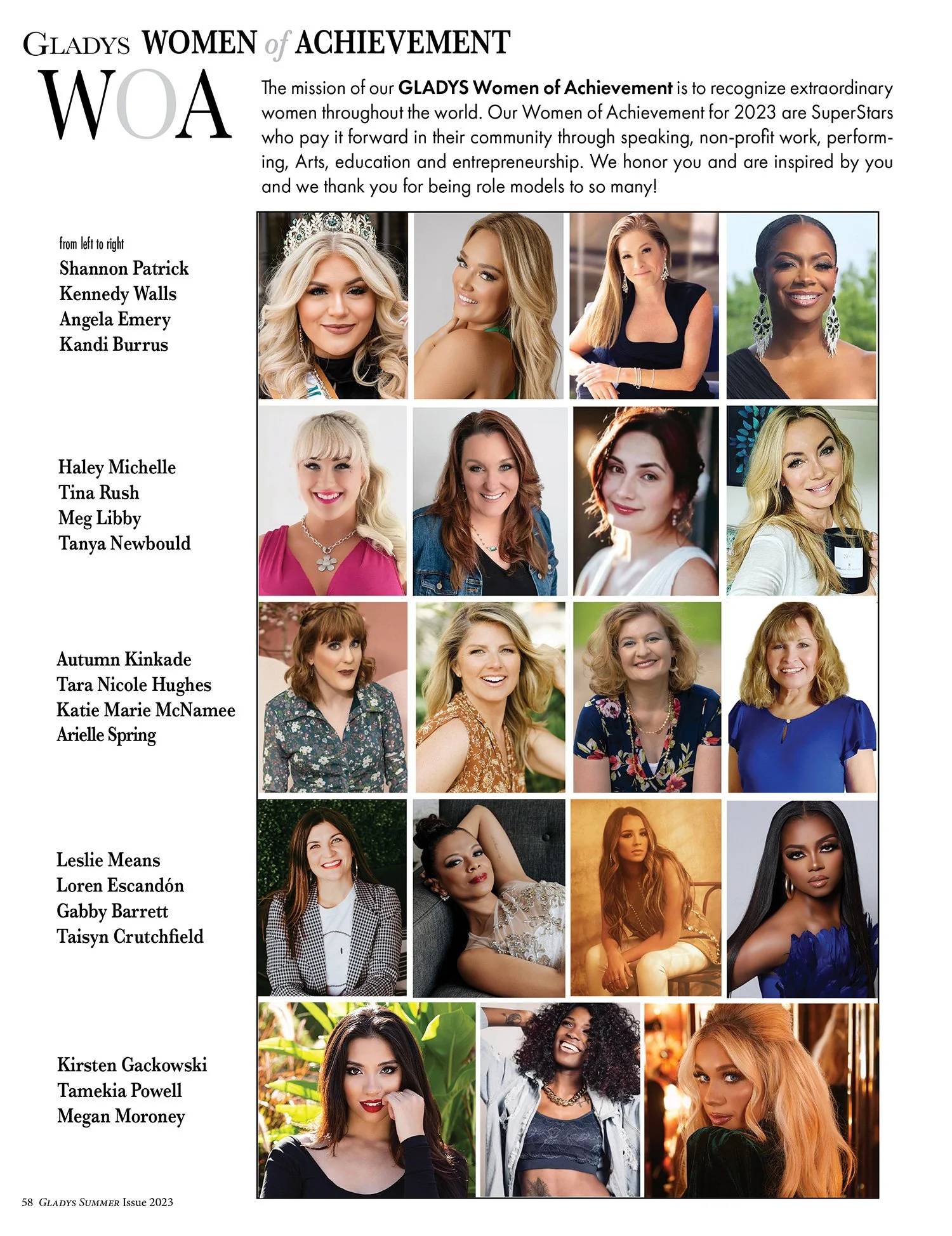 Gladys Magazine - Women of Achievement — Arielle Spring