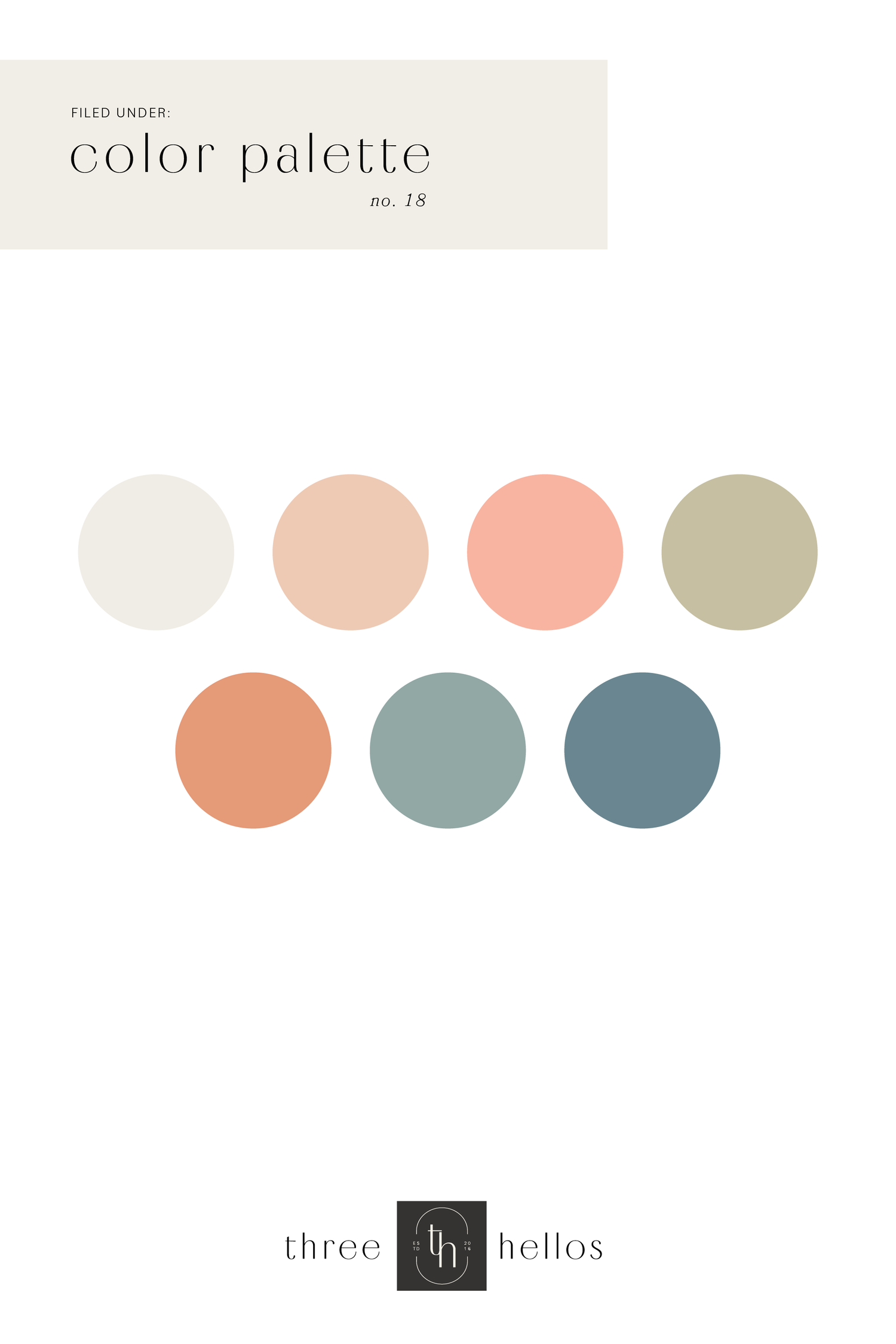 Color Palette Series - Palette 18 — Three Hellos