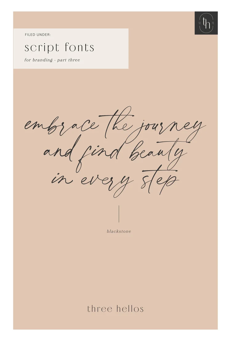 the best handwritten script fonts for branding {part three} — Three Hellos