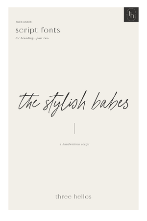 the best handwritten script fonts for branding {part two} — Three Hellos