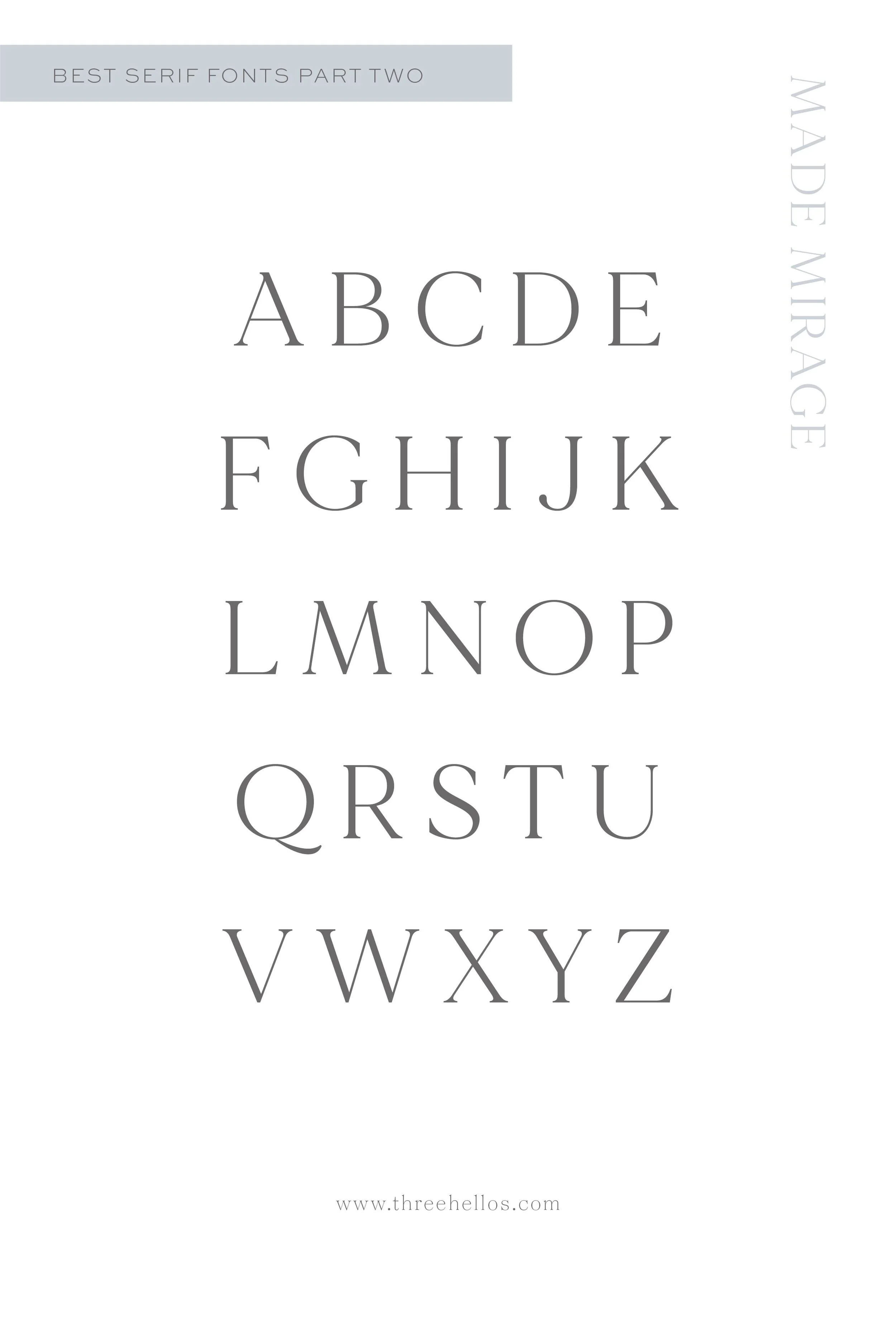 The Best Serif Fonts for Branding Identity - Part Two — Three Hellos