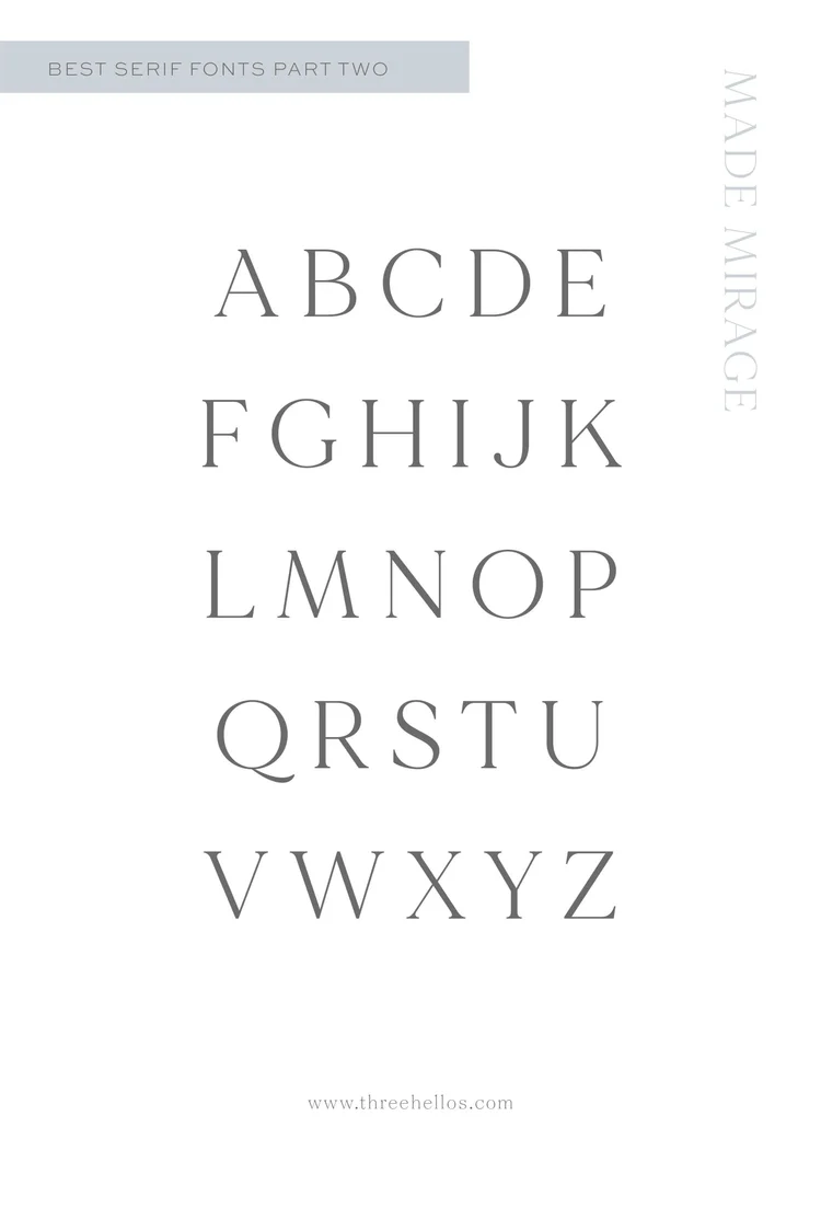 The Best Serif Fonts for Branding Identity - Part Two — Three Hellos