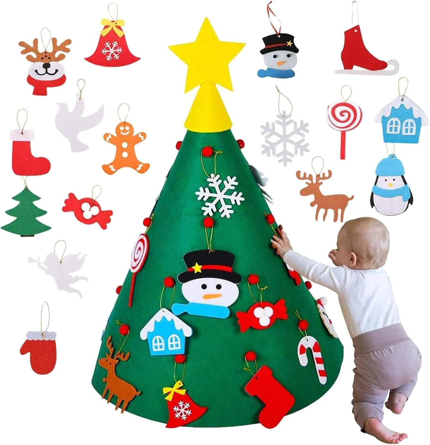 Felt Christmas Trees for Toddlers: Safe & Fun Decor