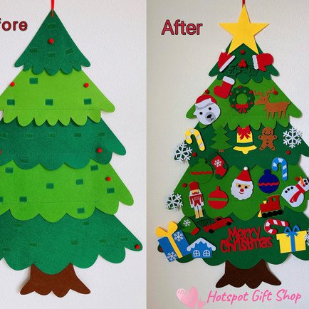 Best felt Christmas tree for toddlers & kids: Easy to DIY