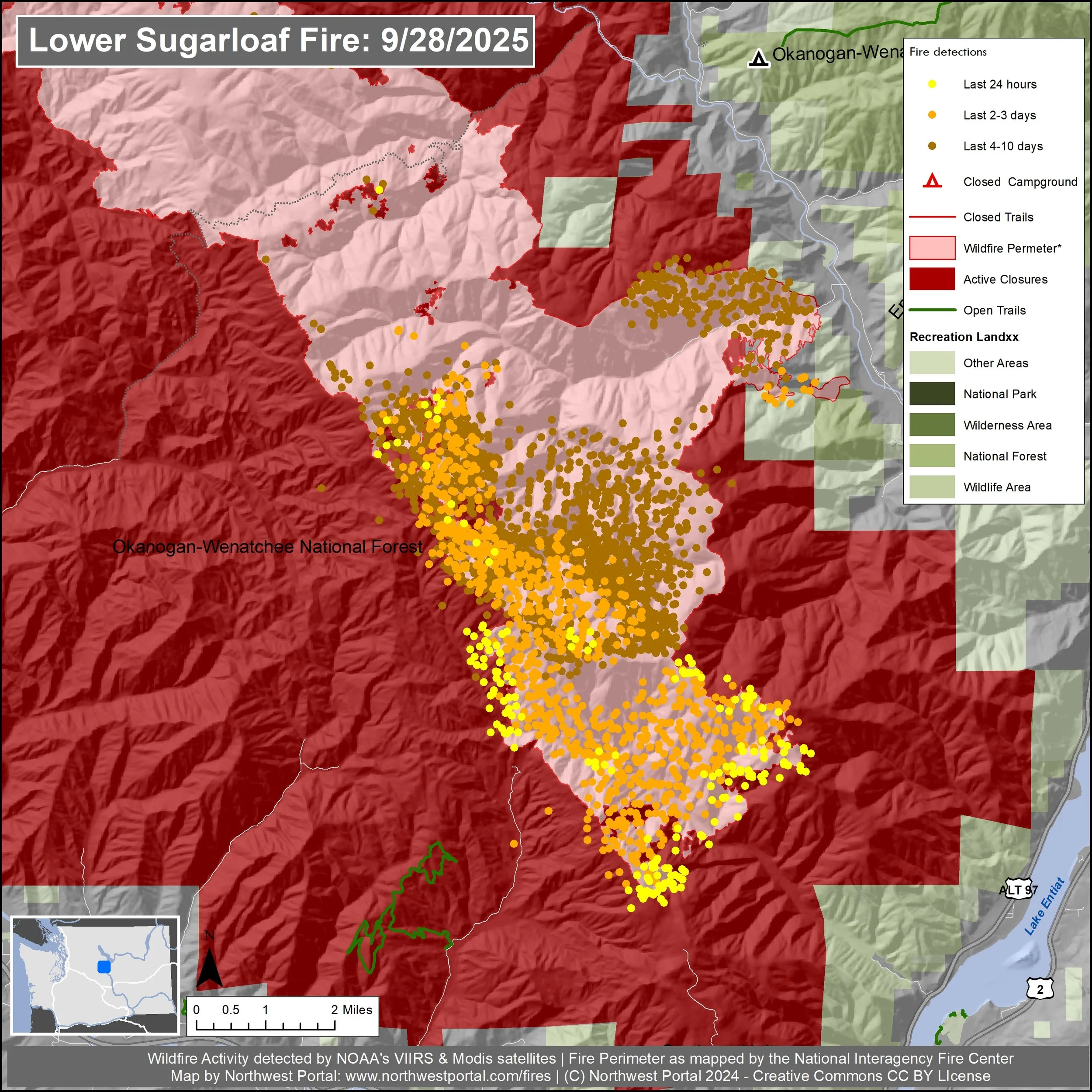 Current Fire activity and closures in Washington State — Northwest Portal