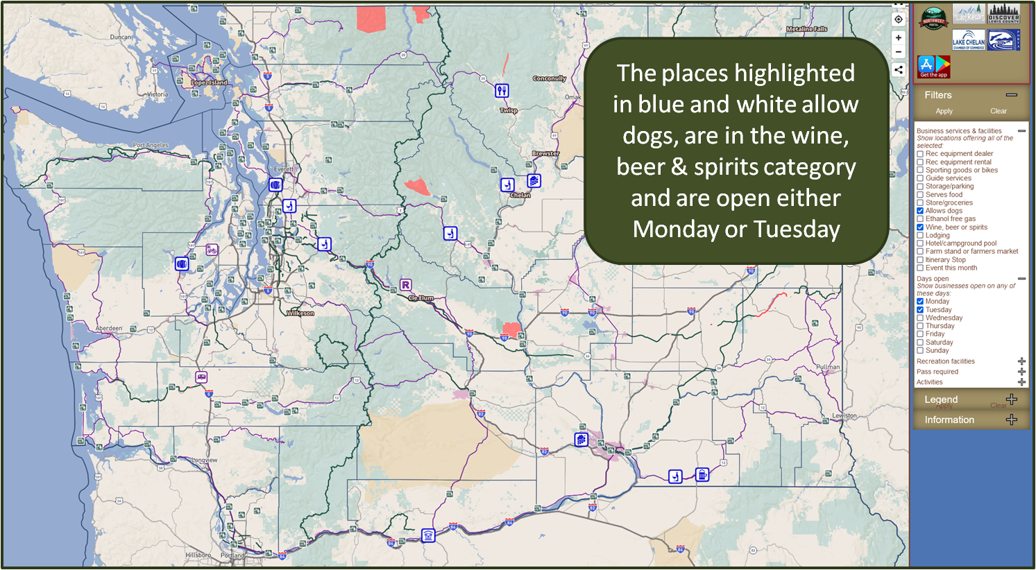 Help on using our Maps — Northwest Portal