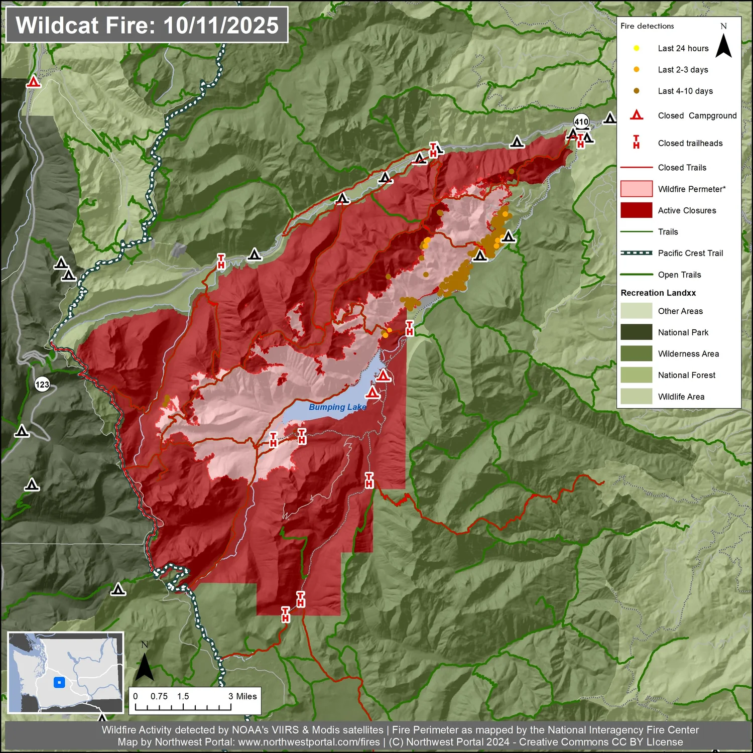 Current Fire activity and closures in Washington State — Northwest Portal