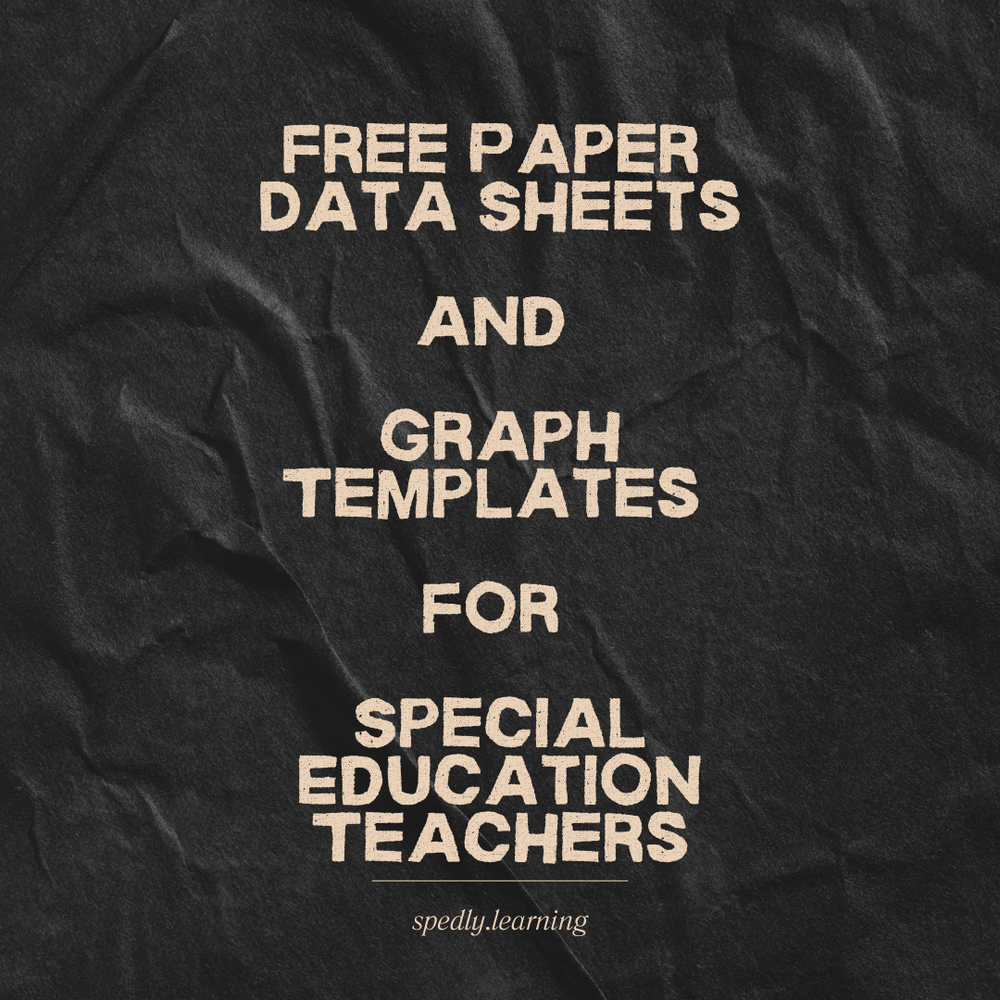 Free Paper Data Sheets and Graph Templates for Special Education ...