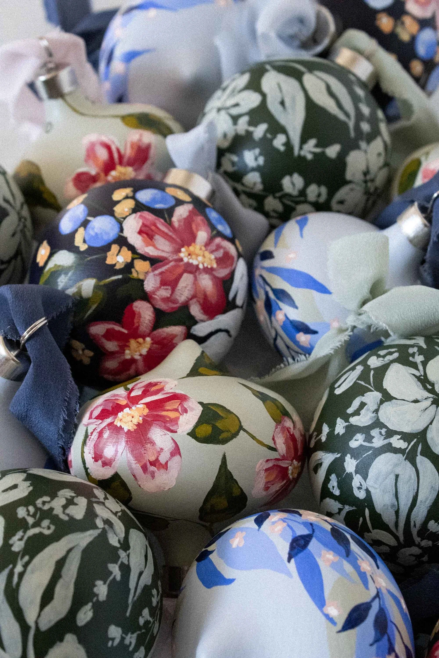 Hand Painted Ceramic Ornaments — Kate Michelle Design