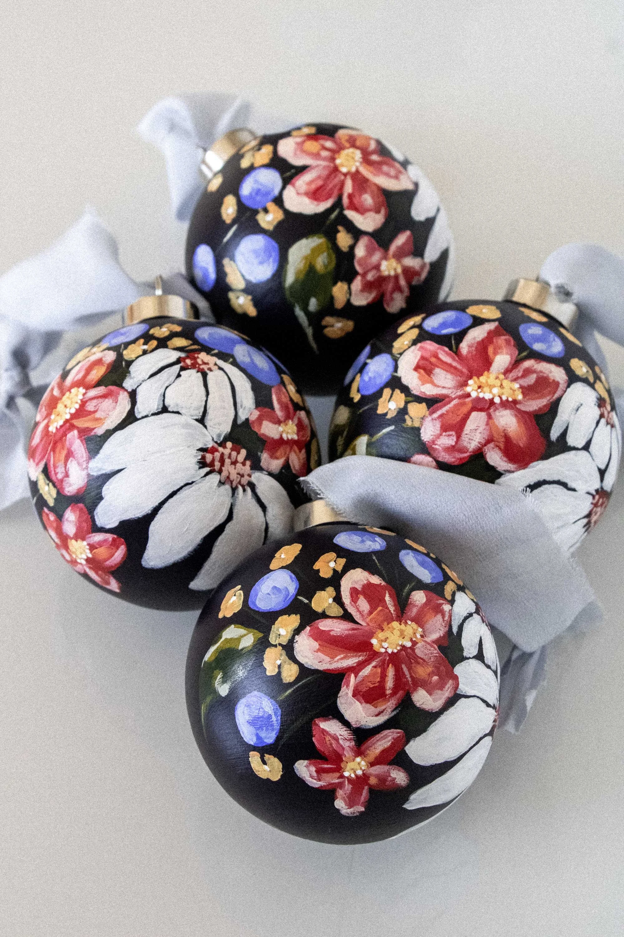 Hand Painted Ceramic Ornaments — Kate Michelle Design