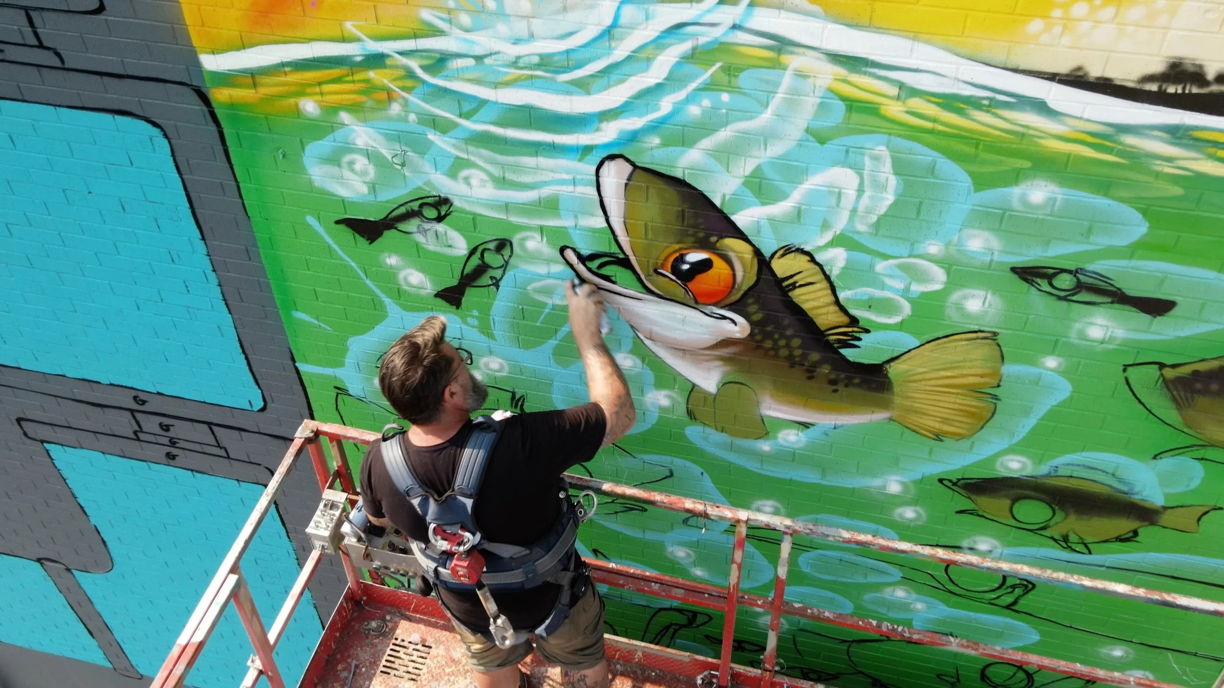 KCMO Water Building Mural — SprayKC