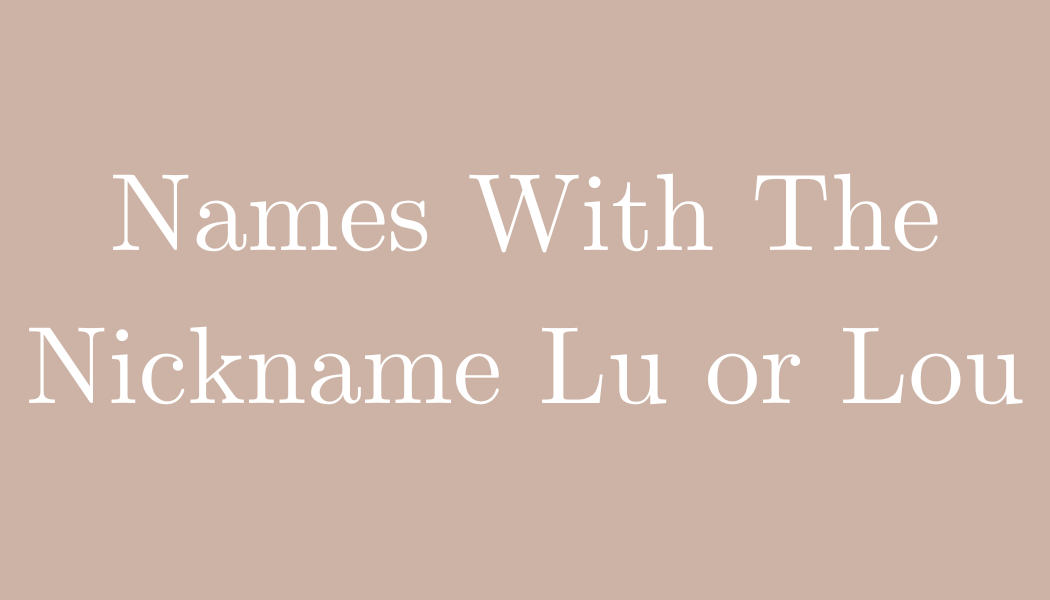 Name Lists — Adored Names