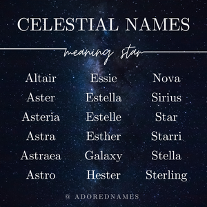 Astronomy Names And Their Meanings — Adored Names