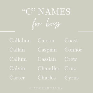 Names For Boys That Start With C — Adored Names
