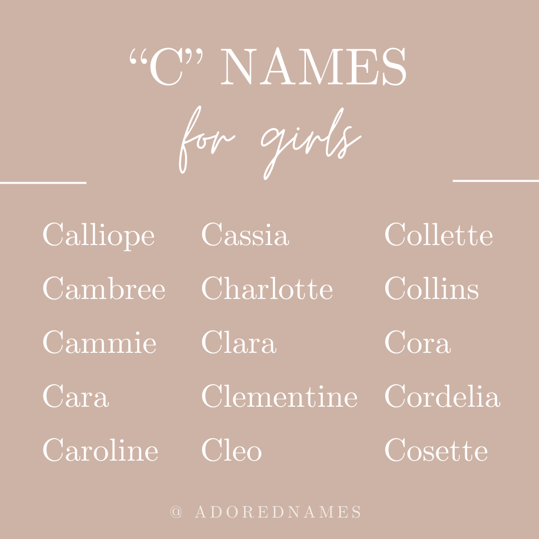Names For Girls That Start With C — Adored Names