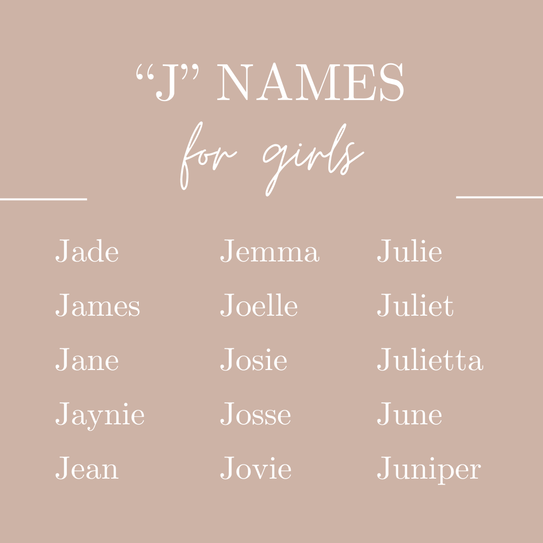 Names For Girls That Start With J Adored Names