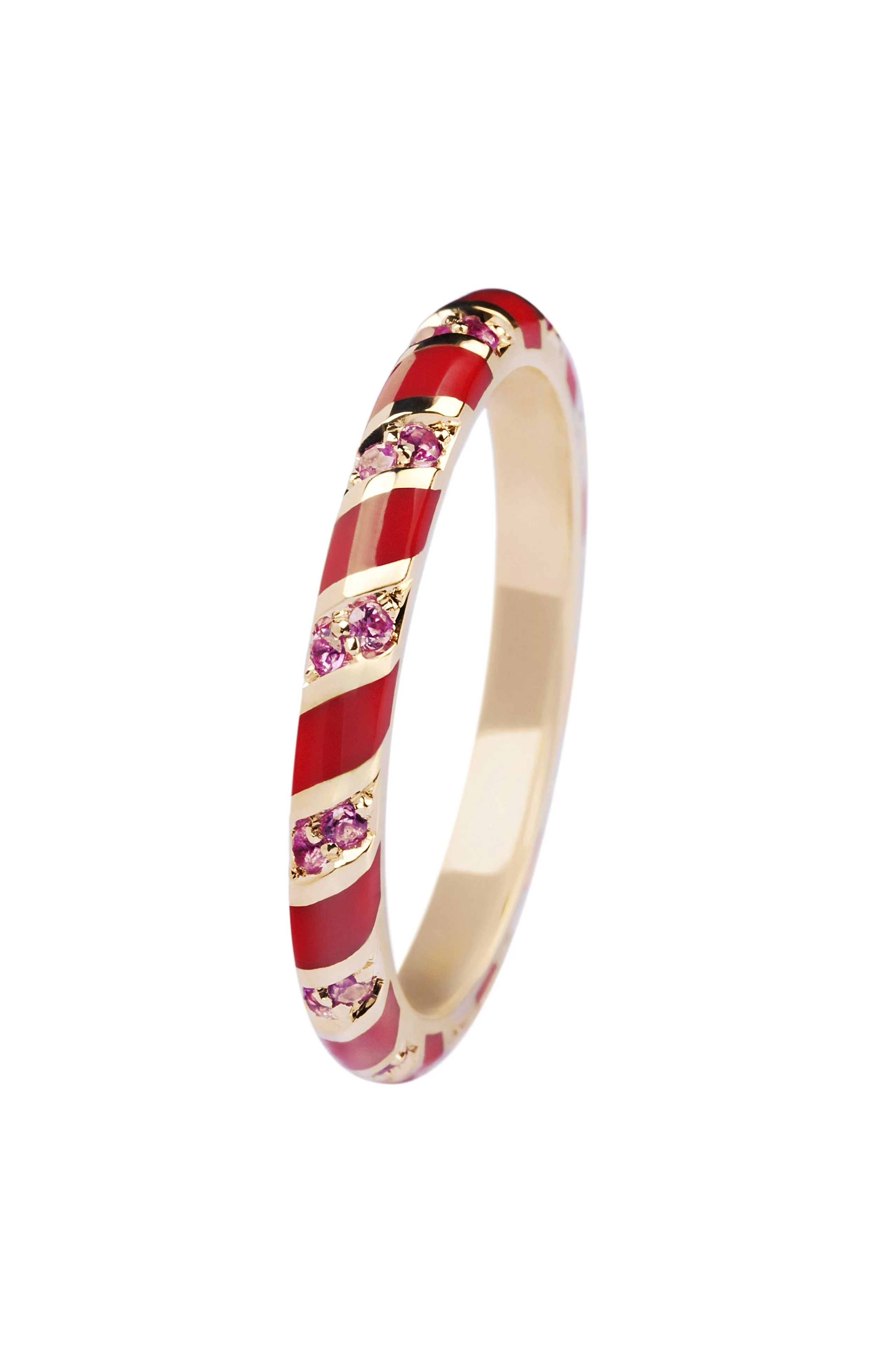 Memphis Candy| Lacquer Enamel Band | Ruby & Pink Sapphire Pave Band | Alice Cicolini Jewellery ...