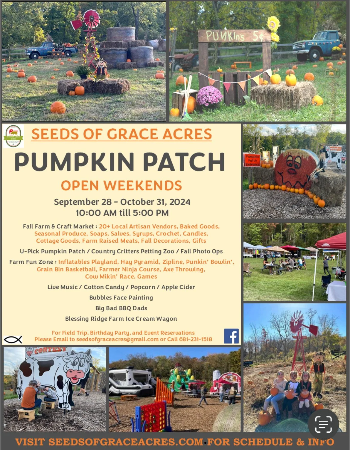 Schedule & Events Seeds of Grace Acres — Seeds of Grace Acres