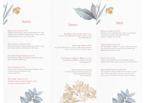 Main Menu - A La Carte — Bloom