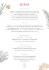 Main Menu - A La Carte — Bloom