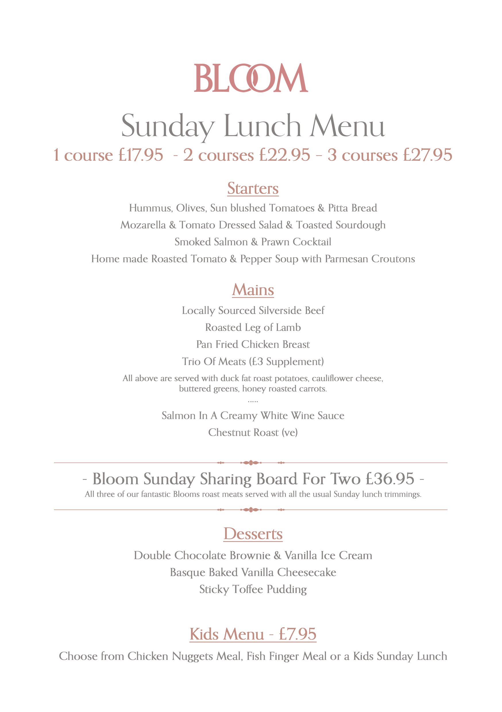 Sunday Lunch — Bloom