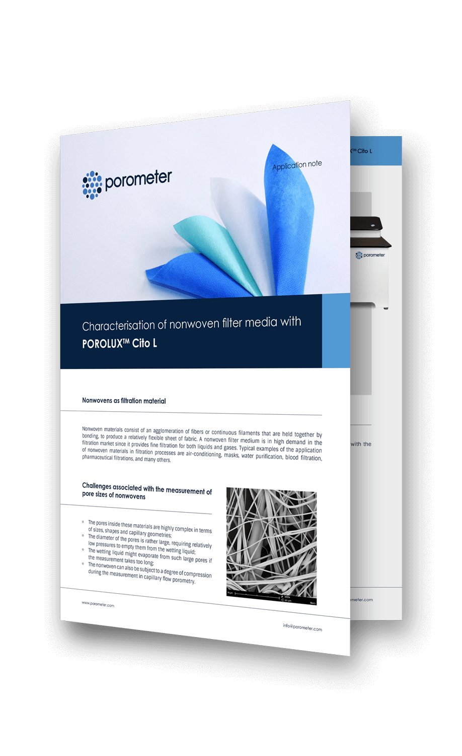 Porometer - pore size distribution and capillary flow porometry measurement
