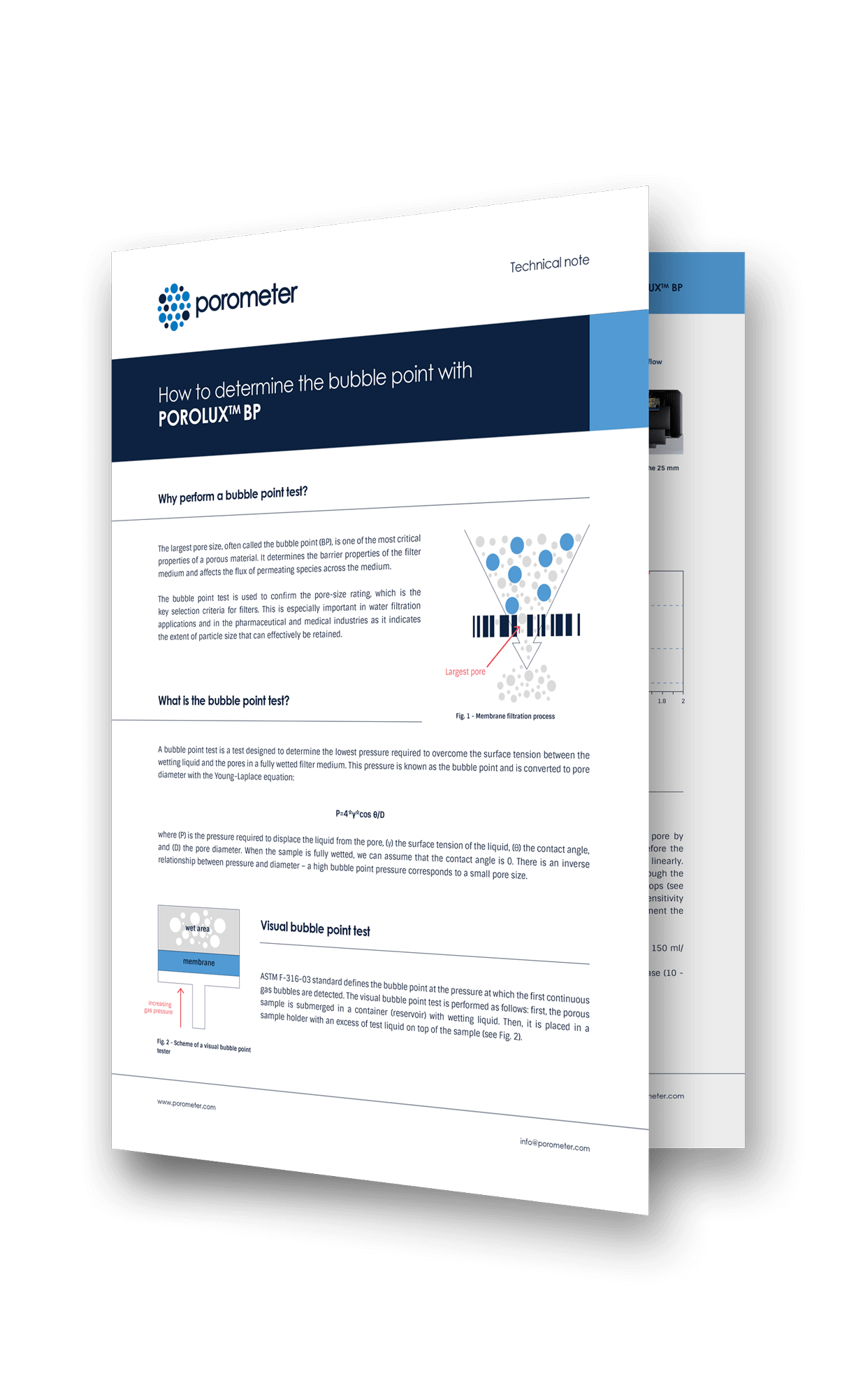 Porometer - pore size distribution and capillary flow porometry measurement