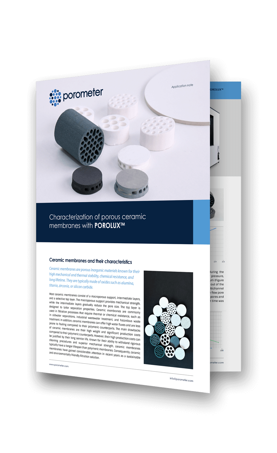 Porometer - pore size distribution and capillary flow porometry measurement