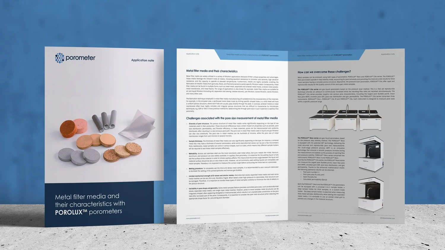 Porometer - pore size distribution and capillary flow porometry measurement