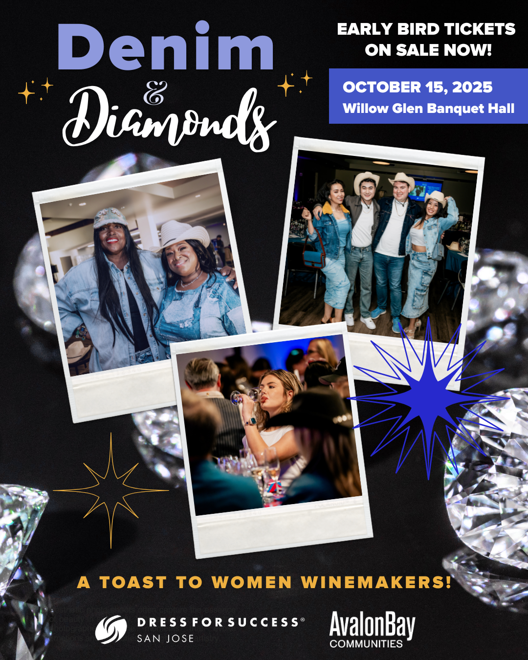 Denim & Diamonds Early Bird Tickets on Sale Now! — Dress for Success ...