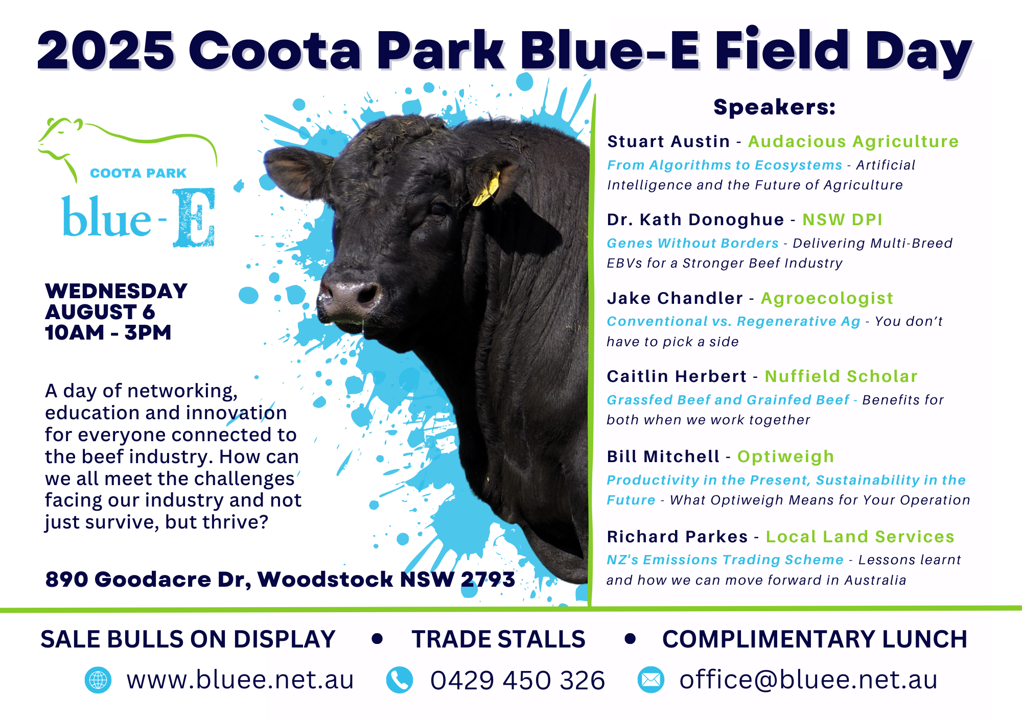 Coota Park Blue-E Annual Field Day — Blue-E - Breeding tomorrows beef ...