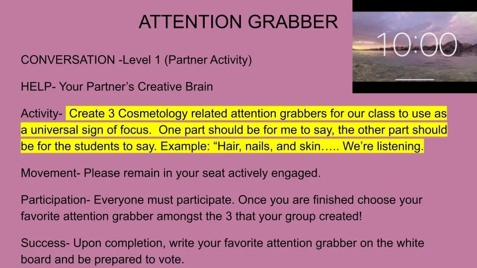 Attention Grabber Activity for effective classroom management ...