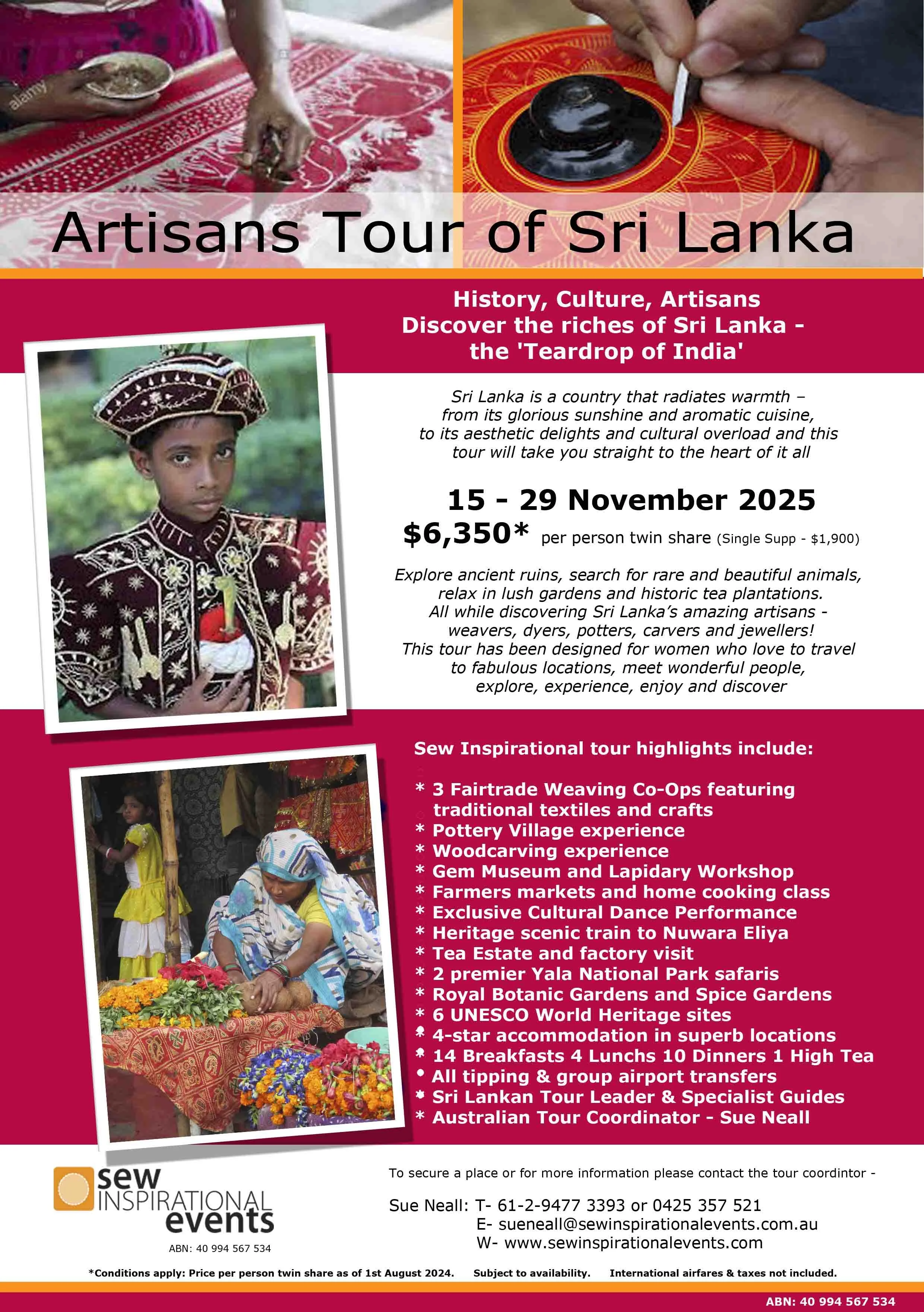 International Tours — Sew Inspirational Events