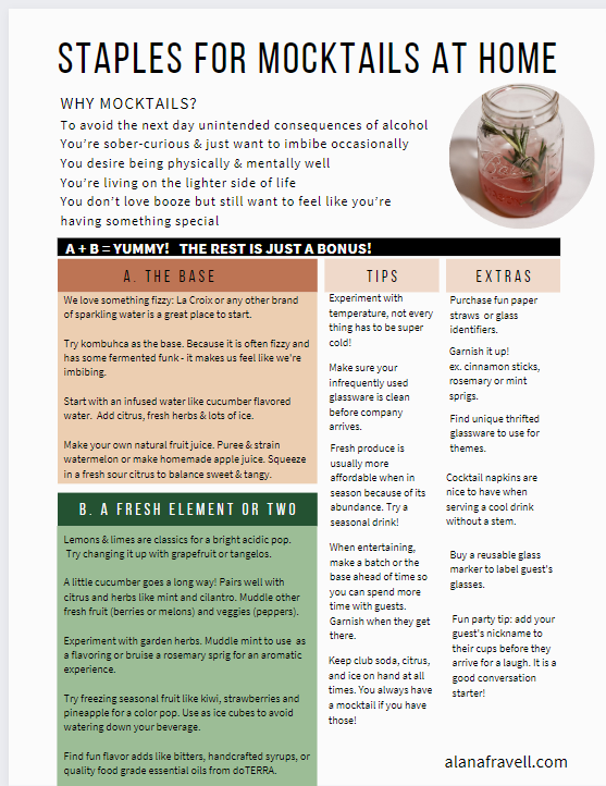 How To Make Craft Mocktails Like A Pro At Home — Alana Fravell