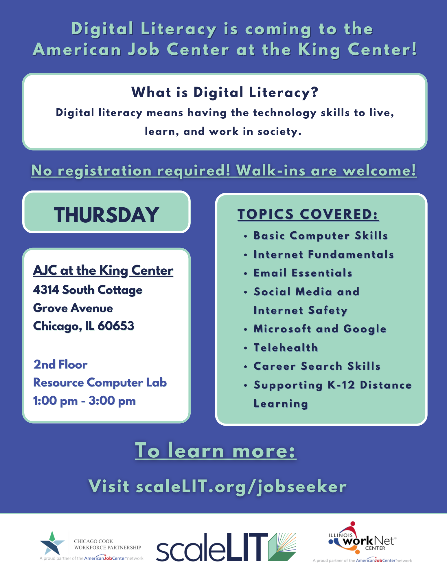 Thursday Digital Literacy Session - 2/13/25 — scaleLIT