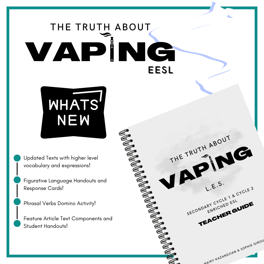 The Truth About Vaping, LES in Colour Print (ESL | EESL) — Teach ...